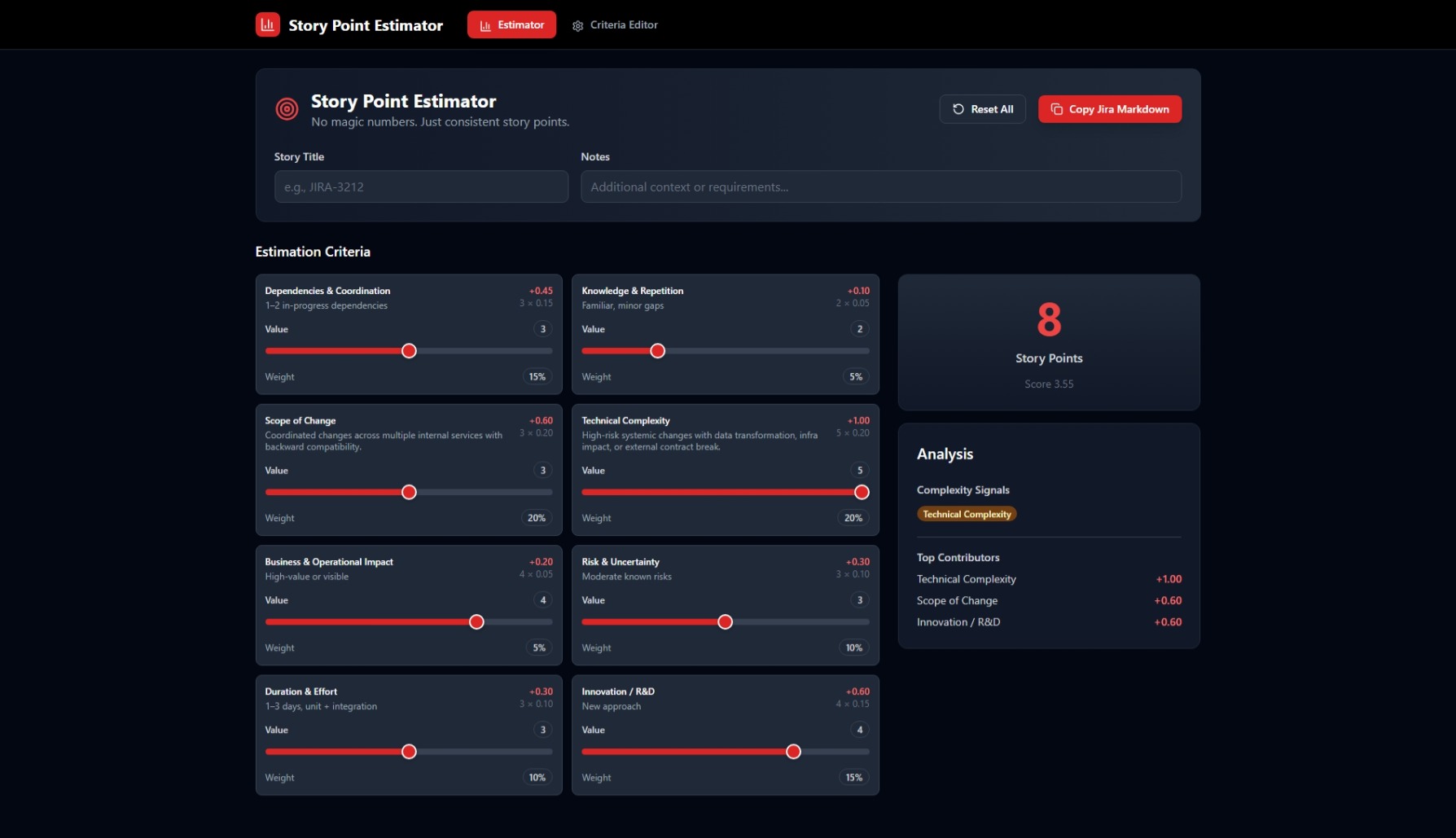 Story Point Estimator - Agile Estimation Tool